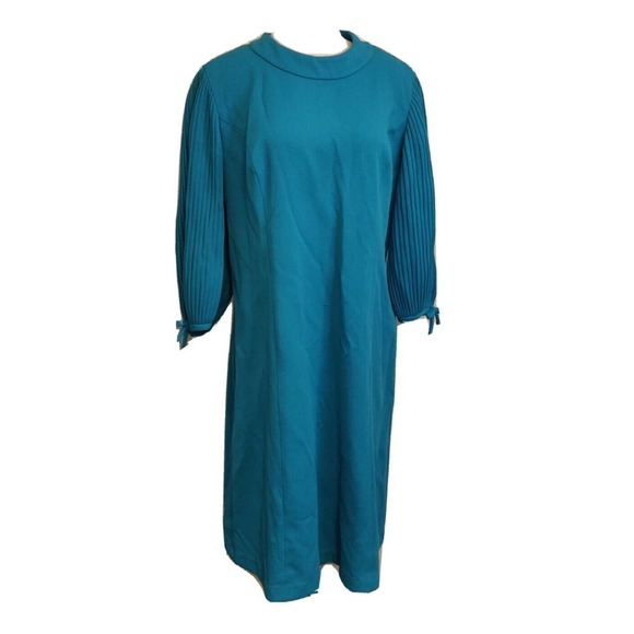 Melrose | Dresses | 97s Vintage Melrose Fashion Dress Blue Long Sleeve ...